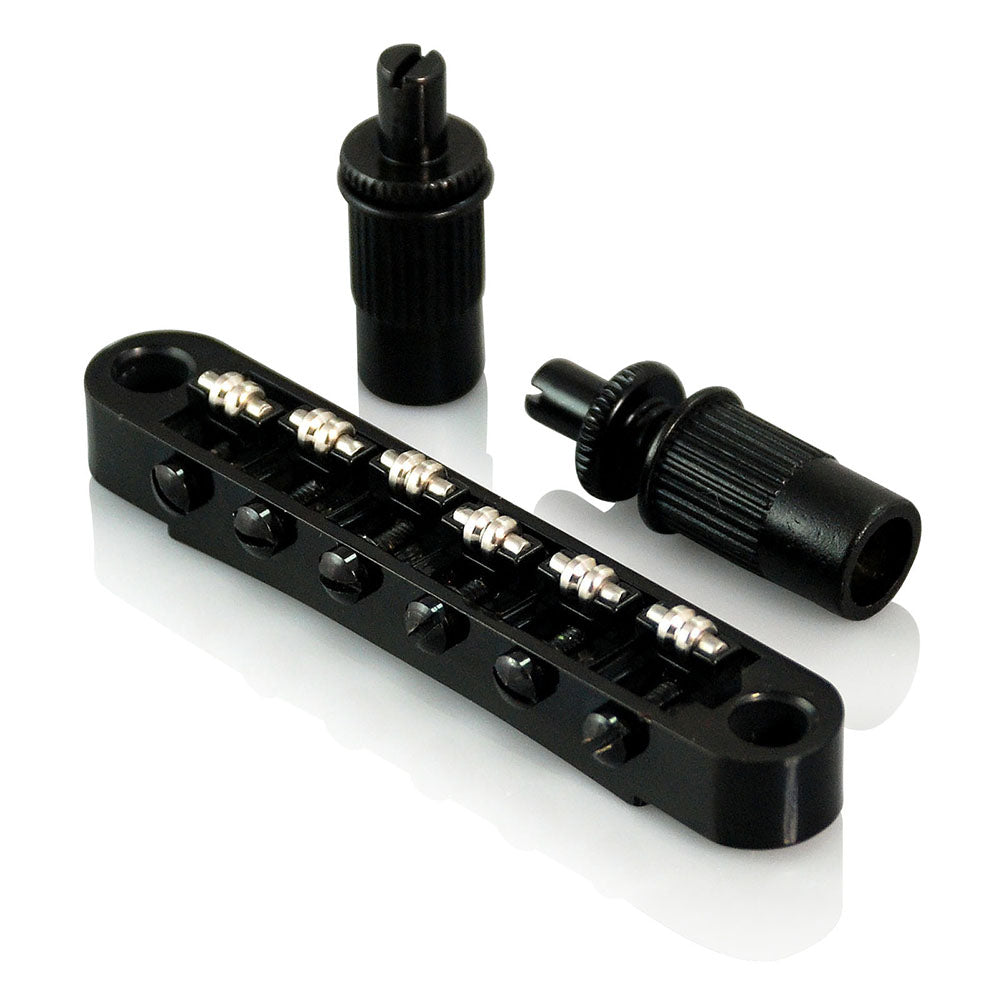 VANSON Black Roller Saddle Bridge for Epiphone Les Paul, SG, ES, Dot ...